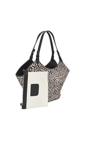 FLATTERED Dilba Mini Tote Bag - Leather Hair Chocolate Dot