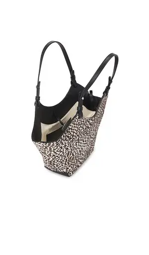FLATTERED Dilba Mini Tote Bag - Leather Hair Chocolate Dot