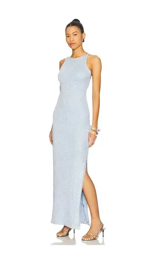 sndys blue sequin dress Sndys. Azaria True Maxi Dress With Sequin Embellishments And Side Slit -  Blue - 14% Off