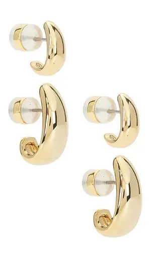 LUV AJ The Classic Claw Hoops Set - Gold
