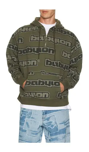 BABYLON All Over Logo Hoodie