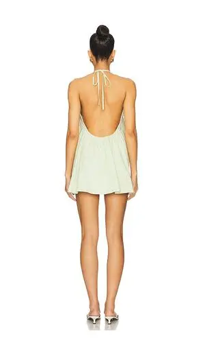 SNDYS. Alysse Halter Mini Dress - Sage