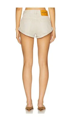 ONETEASPOON Bandit Low Waist Denim Shorts - Beige