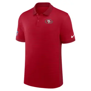 Nike San Francisco 49ers Sideline Victory Stripe Dri-fit Nfl Polo - Red