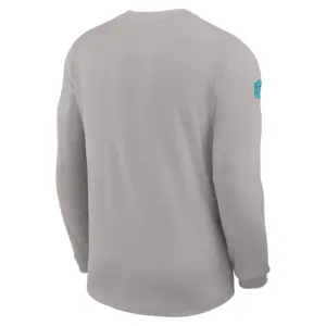 Nike Miami Dolphins Sideline Coach Dri-fit Nfl Long-sleeve Top - Grey