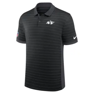 Nike New York Jets Sideline Victory Stripe Dri-fit Nfl Polo - Black
