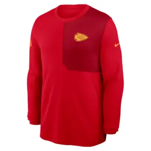 Nike Kansas City Chiefs Sideline Coach Dri-fit Nfl Long-sleeve Top - Red
