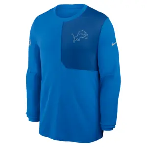 Nike Detroit Lions Sideline Coach Dri-fit Nfl Long-sleeve Top - Blue