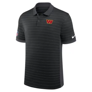 Nike Washington Commanders Sideline Victory Stripe Dri-fit Nfl Polo - Black