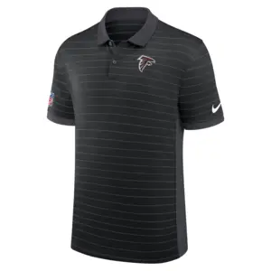 Nike Atlanta Falcons Sideline Victory Stripe Men's Dri-fit Nfl Polo Black