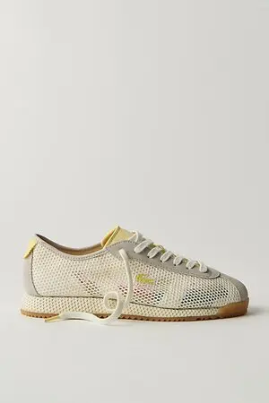 Lacoste For Fp Mvmt Club Low Sneakers - Off White/light Yellow