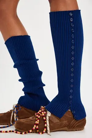Free People City Cool Legwarmers Sapphire