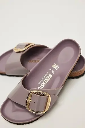 BIRKENSTOCK Madrid Big Buckle Sandals Faded Purple High Shine