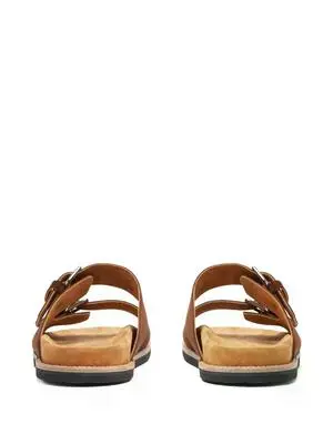 SCAROSSO Enea Flat Sandals - Brown