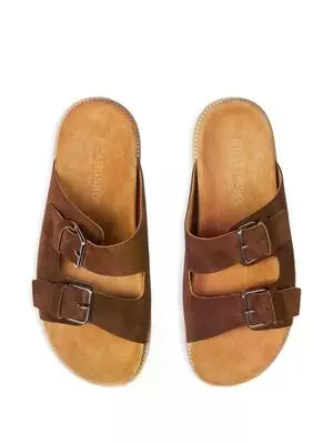 SCAROSSO Enea Flat Sandals - Brown
