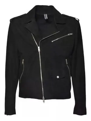 DFOUR Asymmetric-zip Biker Jacket - Blue