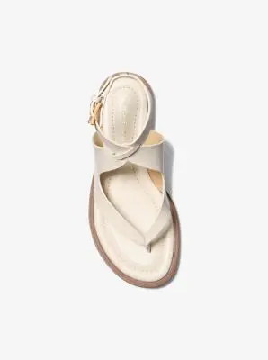 Michael Kors Irene Leather Wrap Sandal - Natural
