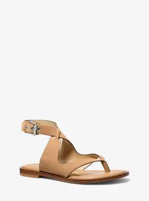 Michael Kors Irene Suede Wrap Sandal - Brown