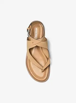 Michael Kors Irene Suede Wrap Sandal - Brown