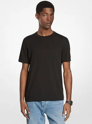Michael Kors Cotton Short-sleeve Sweater - Black