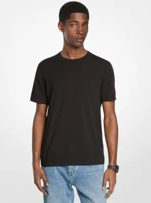 Michael Kors Cotton Short-sleeve Sweater - Black