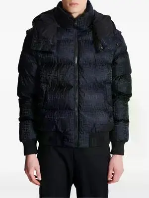 Balmain Monogram-jacquard Padded Jacket