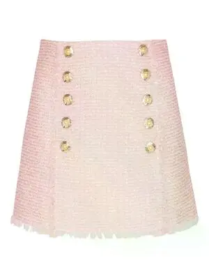 Balmain Sequinned Tweed Mini Skirt