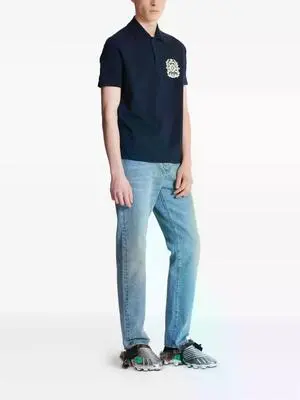 Balmain Cotton Polo Shirt - Blue