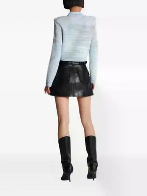 Balmain Cropped Cardigan - Blue