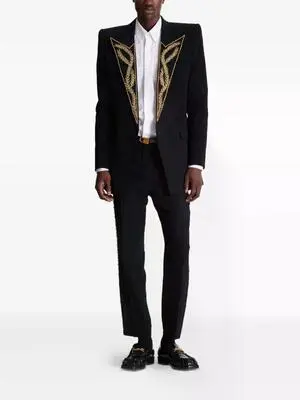 Balmain Embroidered-collar Blazer