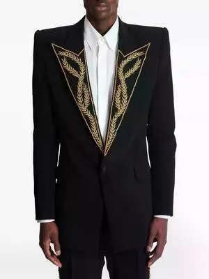 Balmain Embroidered-collar Blazer