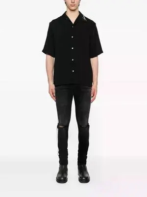 Amiri Logo-embroidered Shirt - Black