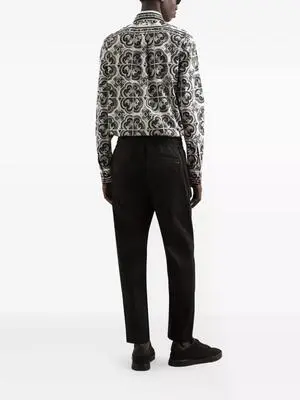 Dolce & Gabbana Majolica-print Martini Shirt - Black