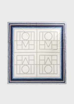 TOTEME Collector Sarong Ecru/navy Blue
