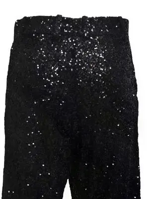 NINEMINUTES Sequin-embellished Trousers - Black