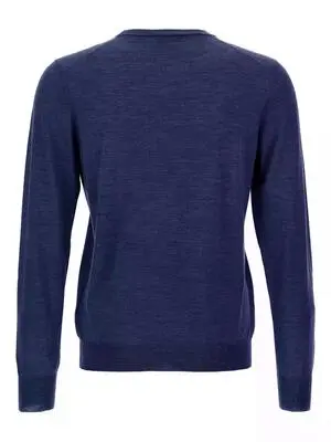 BARBA NAPOLI Long-sleeved Crew-neck Sweater - Blue