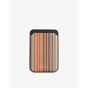 Paul Smith Magsafe Striped Woven Card Holder - Multi Coloured