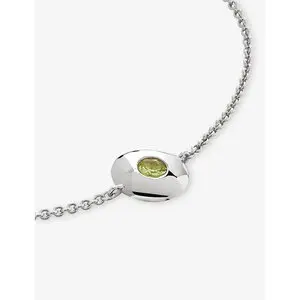 Monica Vinader August Birthstone Peridot And Sterling- Bracelet - Silver