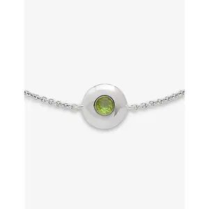 Monica Vinader August Birthstone Peridot And Sterling- Bracelet - Silver