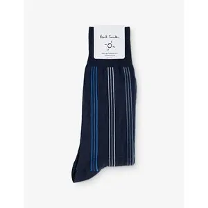 Paul Smith Jimini Stripe Cotton-blend Socks - Blue