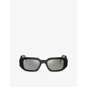 Prada Pr 17ws Rectangular-frame Sunglasses - Black