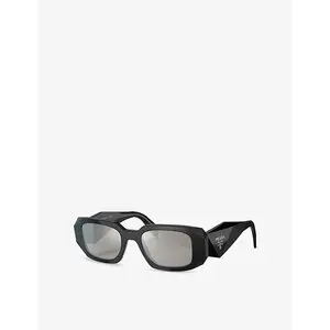 Prada Pr 17ws Rectangular-frame Sunglasses - Black