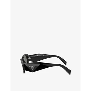 Prada Pr 17ws Rectangular-frame Sunglasses - Black