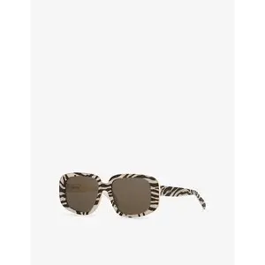 Celine Square-frame Zebra-print Sunglasses