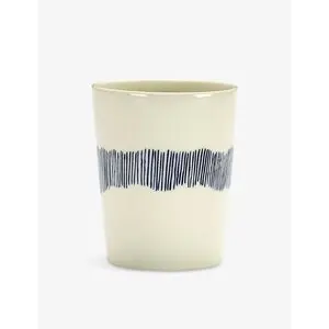 SERAX Stripes Feast Stoneware Tea Cup 10.5cm - White