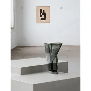 SERAX Vase 8 Transparent Dunk Glass Vase 33.5cm - Grey