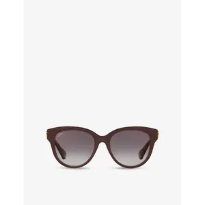 CARTIER Cat Eye-frame Acetate Sunglasses - Red