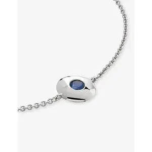 Monica Vinader September Birthstone Sapphire And Sterling Bracelet - Silver