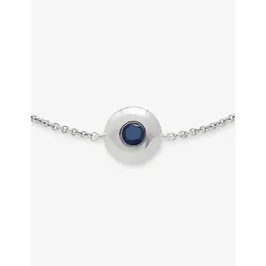 Monica Vinader September Birthstone Sapphire And Sterling Bracelet - Silver