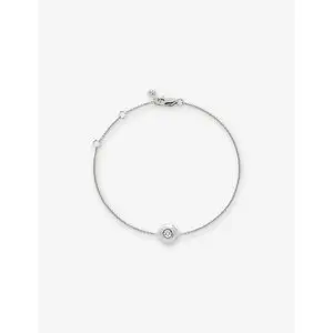 Monica Vinader April Birthstone Lab-grown Diamond And Sterling Bracelet - Silver